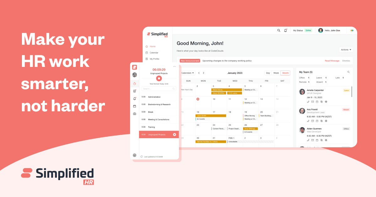 Simplified HR: A Personalized, Feature-Packed HRMS